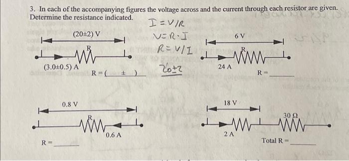 Solved 3. In each of the accompanying figures the voltage | Chegg.com