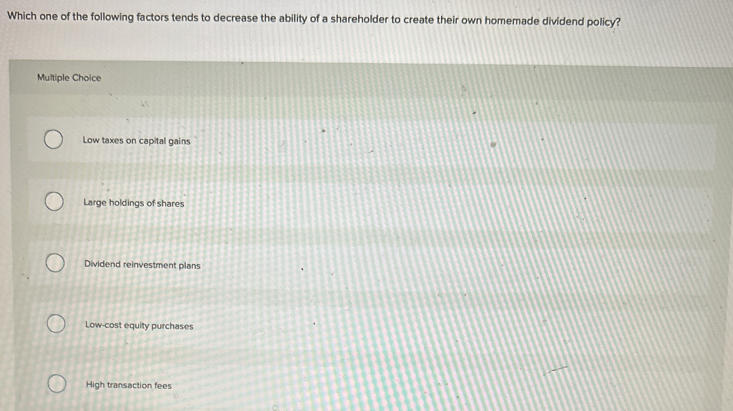 Solved Which one of the following factors tends to decrease | Chegg.com