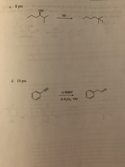 Solved draw the mechanism for the following reaction using | Chegg.com