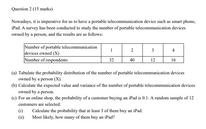 Solved Question 2 (15 ﻿marks)Nowadays, it is imperative for | Chegg.com