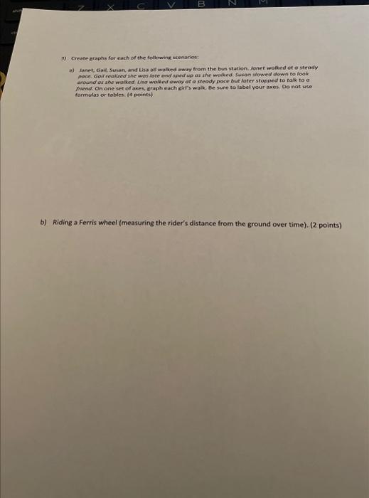 Solved 3) Create graphs for each of the following scenarios: | Chegg.com