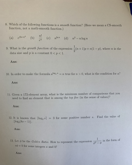 8. Which of the following functions is a smooth | Chegg.com