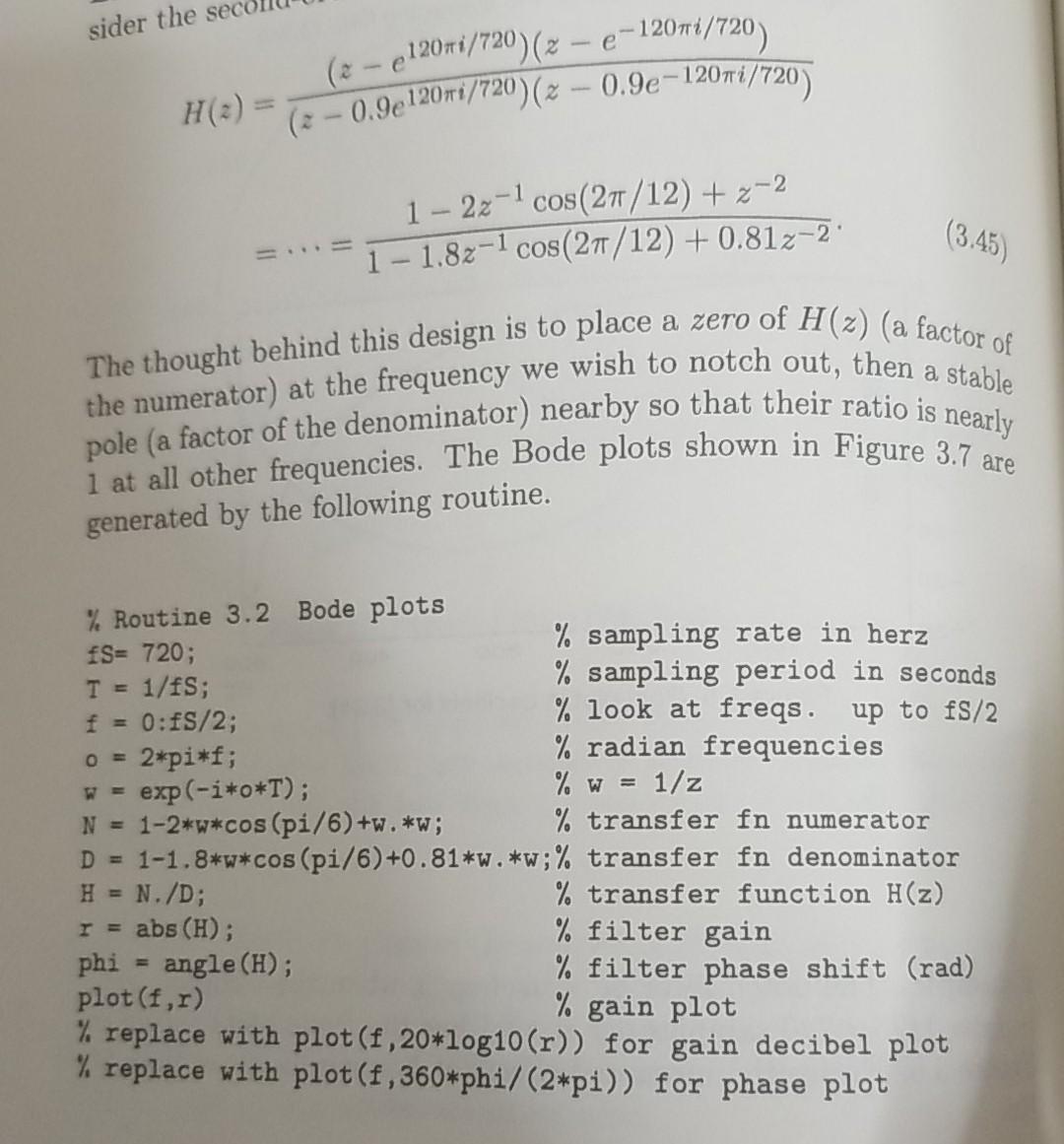 Solved 3.19 Obtain the Bode plots of the notch filter | Chegg.com