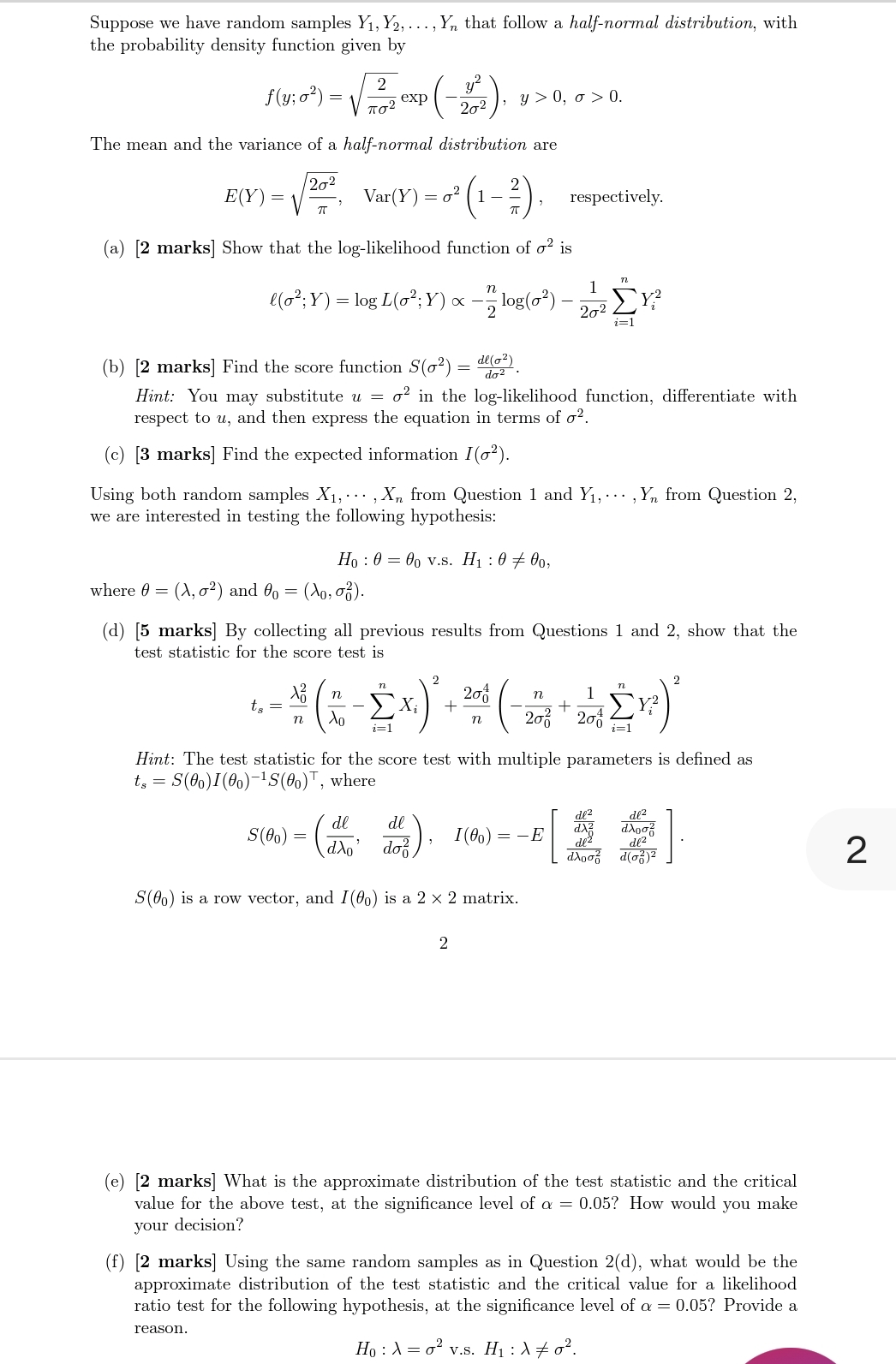 Solved How to solve Suppose we have random samples | Chegg.com