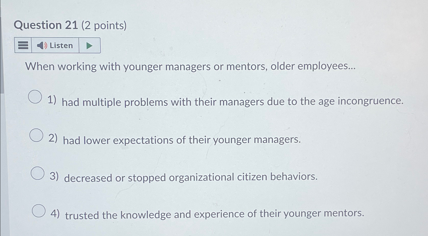 Solved Question 21 (2 ﻿points)ListenWhen working with | Chegg.com