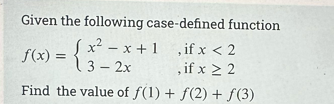 Solved Given the following case-defined | Chegg.com