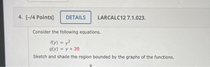 Solved Consider the following equations. f(y)=y2g(y)=y+20 | Chegg.com
