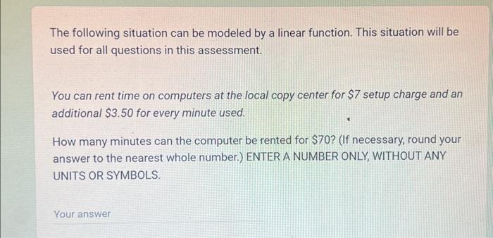 Solved The following situation can be modeled by a linear | Chegg.com