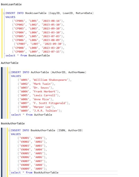 Solved Query Statements MemberTable Query |SQuQuery1sq) - | Chegg.com
