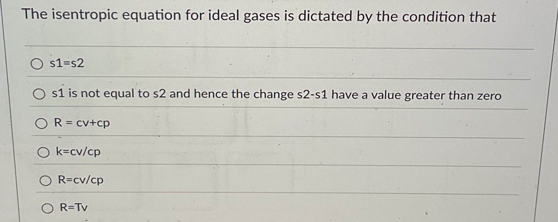 Solved The isentropic equation for ideal gases is dictated | Chegg.com