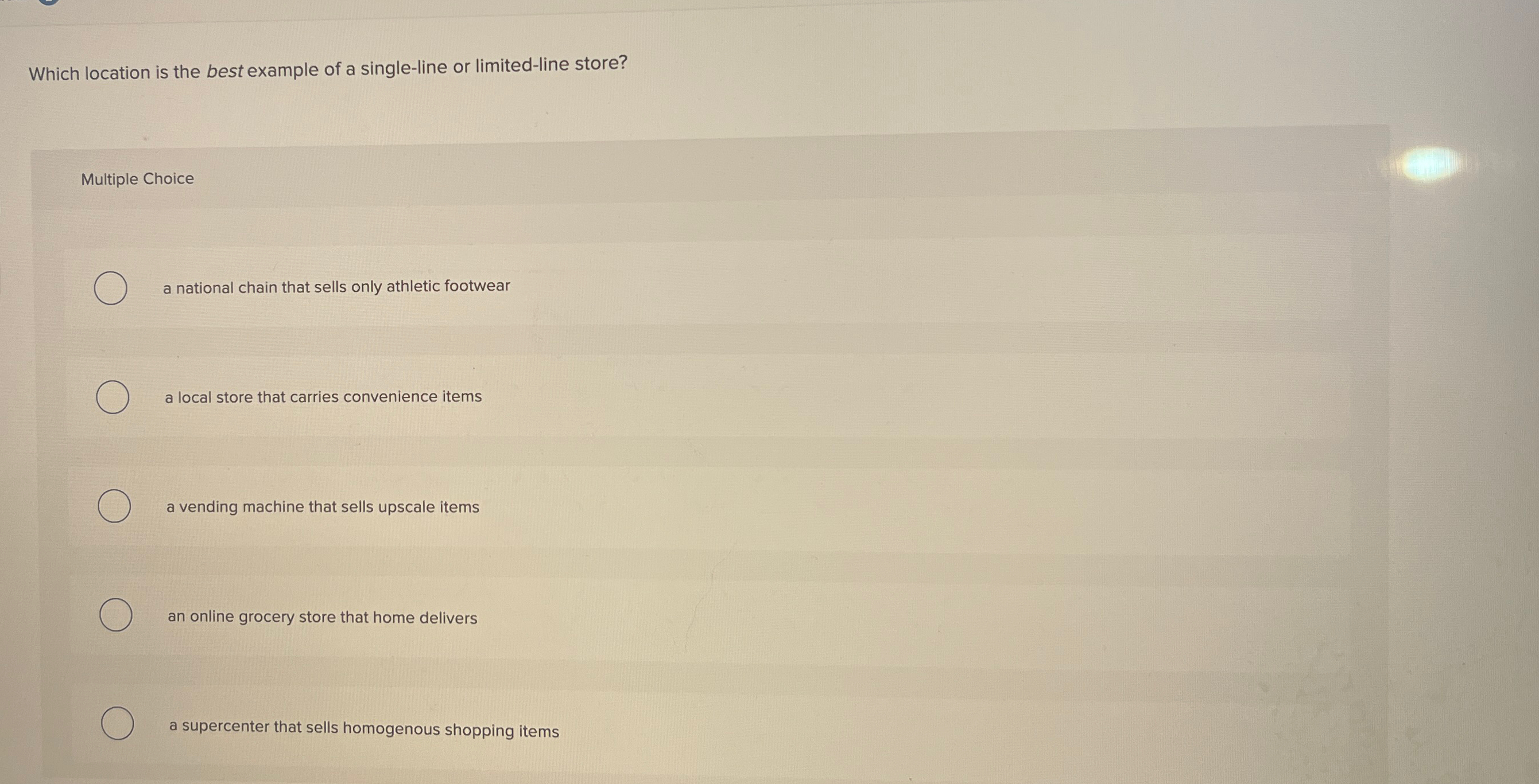 Solved Which location is the best example of a single-line | Chegg.com