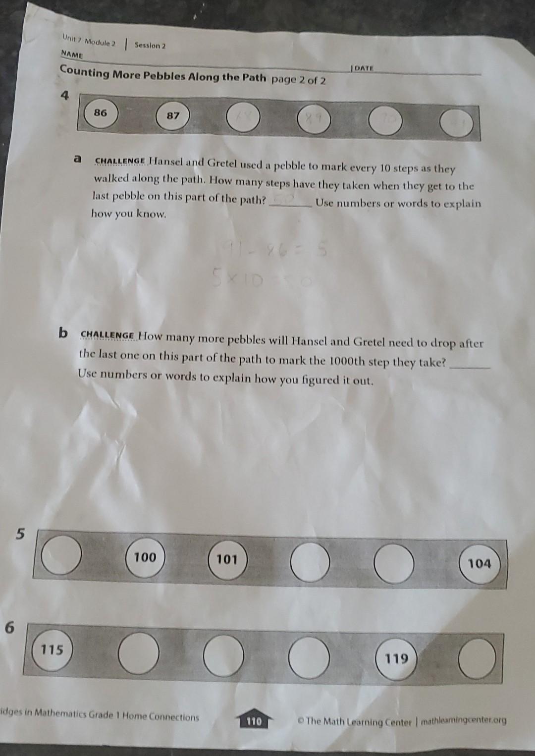 Solved Counting More Pebbles Along the Path page 2 of 2 | Chegg.com