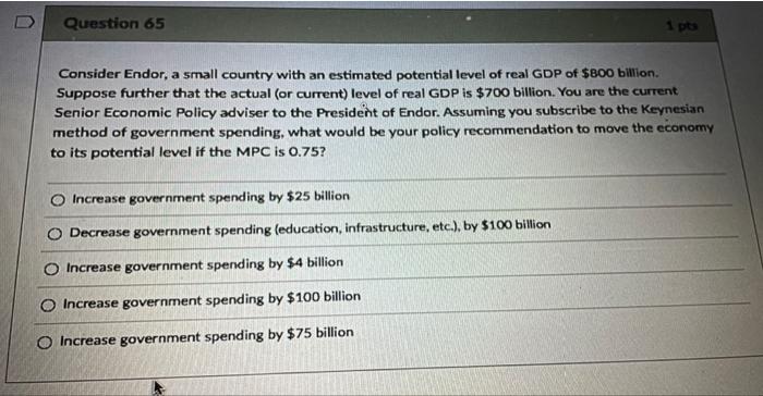 Solved Consider Endor, a small country with an estimated | Chegg.com