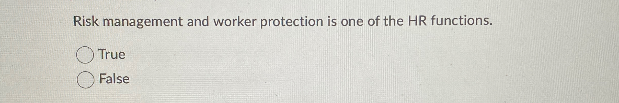 Solved Risk management and worker protection is one of the | Chegg.com