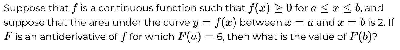 Solved Suppose that f ﻿is a continuous function such that | Chegg.com