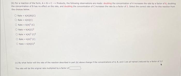 Solved rou and your lab parther are studying the rate of a | Chegg.com