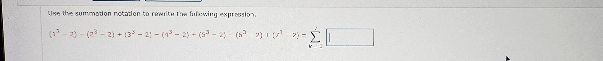 Solved Use the summation notation to rewrite the following | Chegg.com