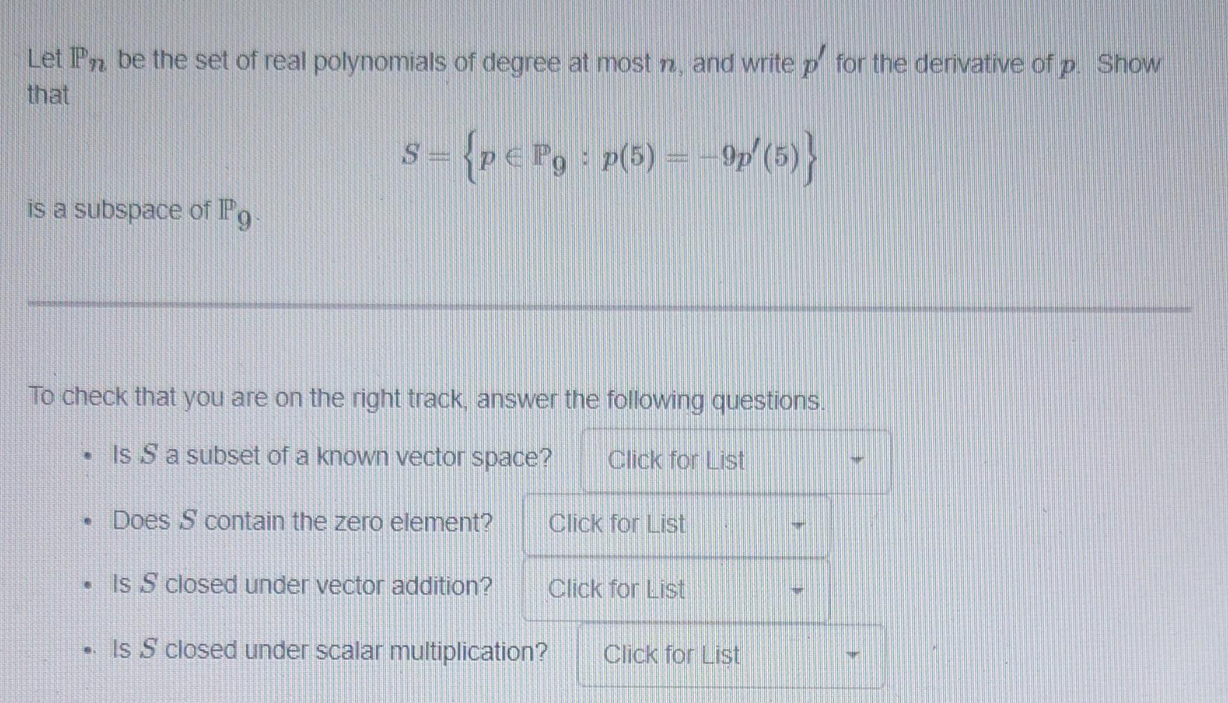 Solved Let Pn be the set of real polynomials of degree at | Chegg.com
