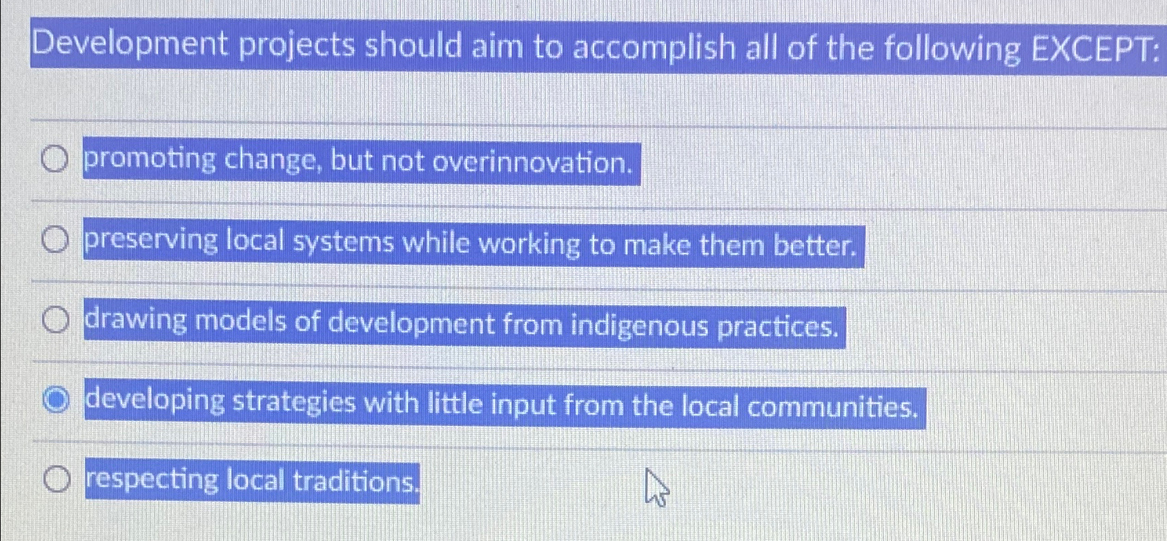 Solved Development projects should aim to accomplish all of | Chegg.com