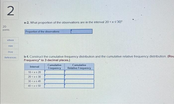 Solved 2 20 points eBook Hint Print References Exercise 2-19 | Chegg.com