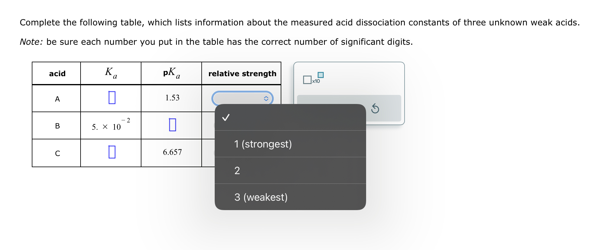 Solved Complete the following table, which lists information | Chegg.com