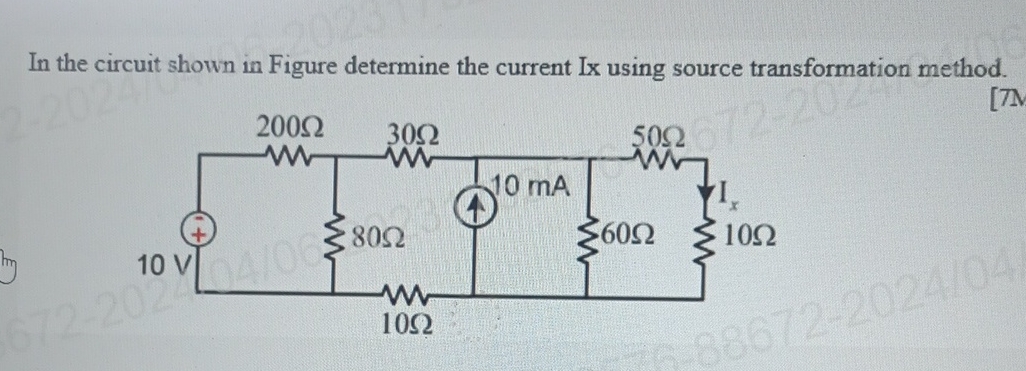 Solved In the circuit shown in Figure determine the current | Chegg.com