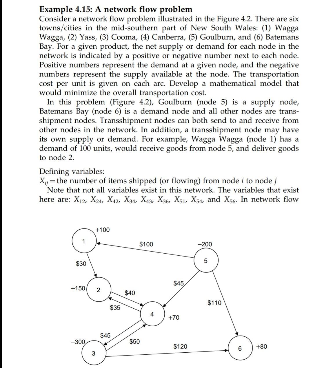 Solved Example 4.15: A network flow problem Consider a | Chegg.com