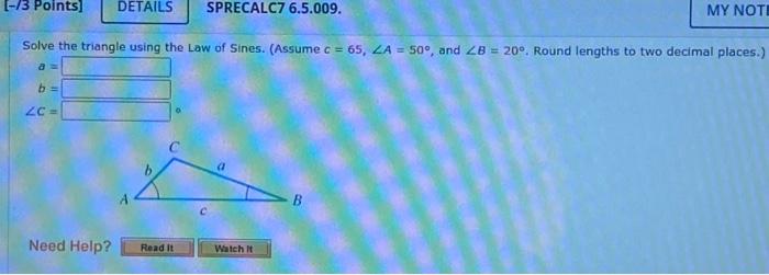 Solved [-/3 Points] b = LC = DETAILS Need Help? Solve the | Chegg.com