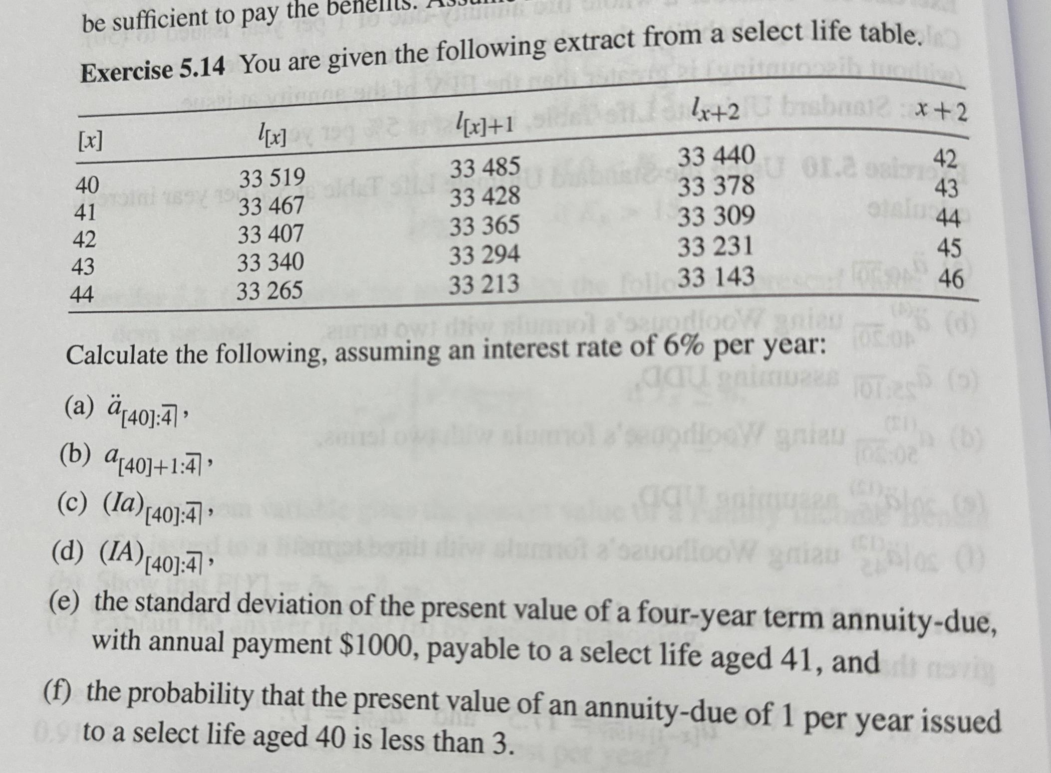 Exercise 5.14 ﻿You are given the following extract | Chegg.com