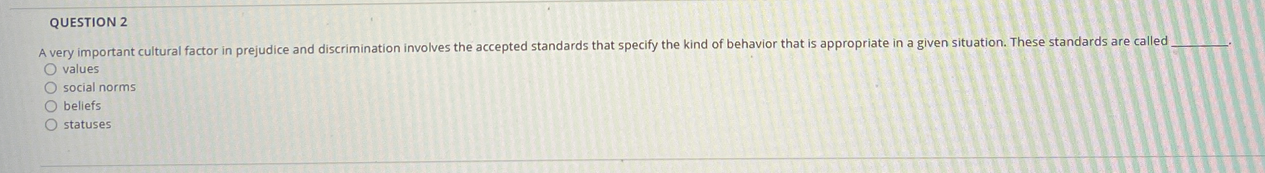 Solved QUESTION 2A very important cultural factor in | Chegg.com