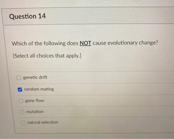 Solved Question 14 Which of the following does NOT cause | Chegg.com