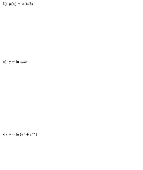 Solved 10. Find the derivatives of a) | Chegg.com