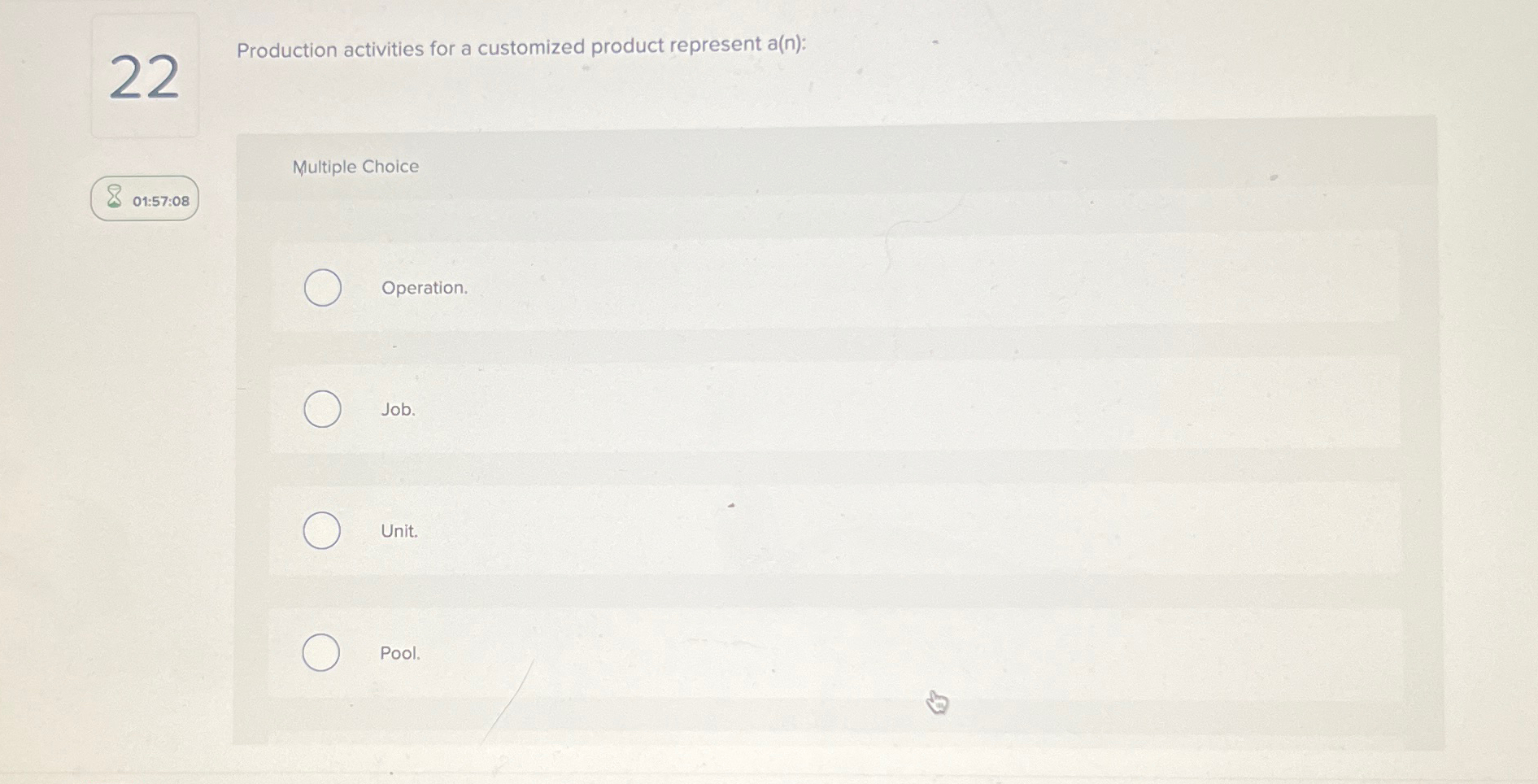 Solved 22Production activities for a customized product | Chegg.com