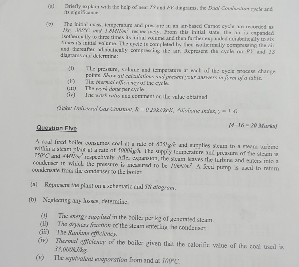 Solved (a) ﻿Briefly explain with the help of neat TS ﻿and PV | Chegg.com