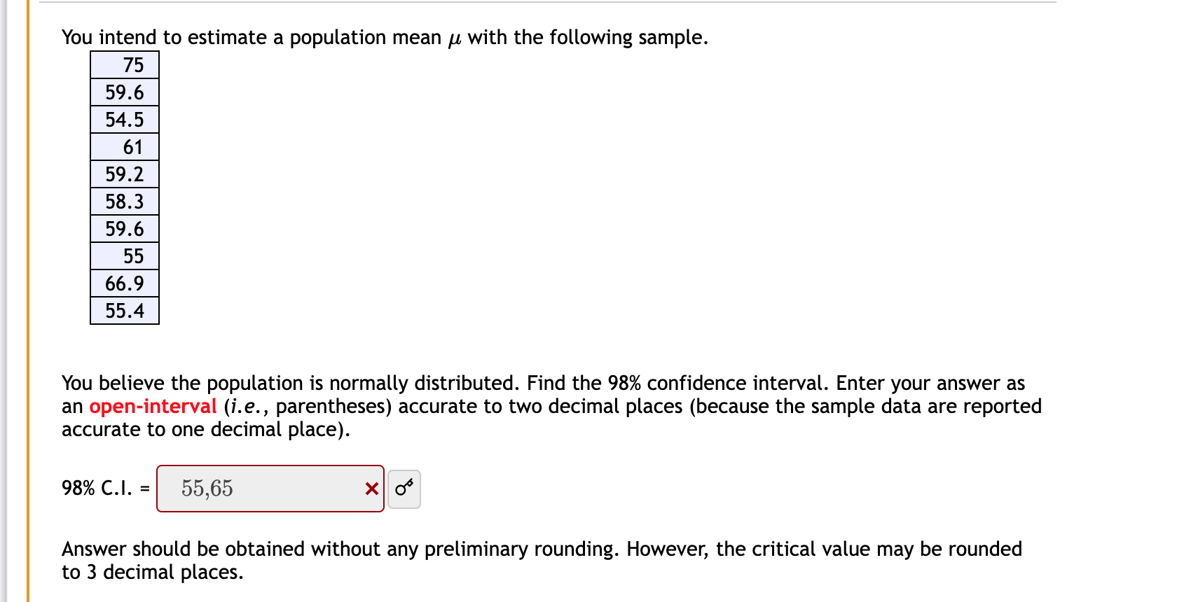Solved You intend to estimate a population mean μ ﻿from the | Chegg.com