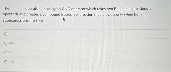 Solved Which of the following expressions determines if the | Chegg.com