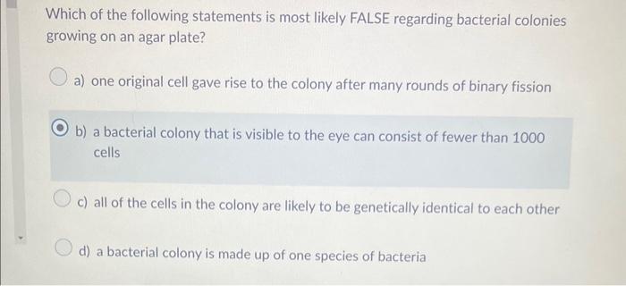 Solved Which of the following statements is most likely | Chegg.com