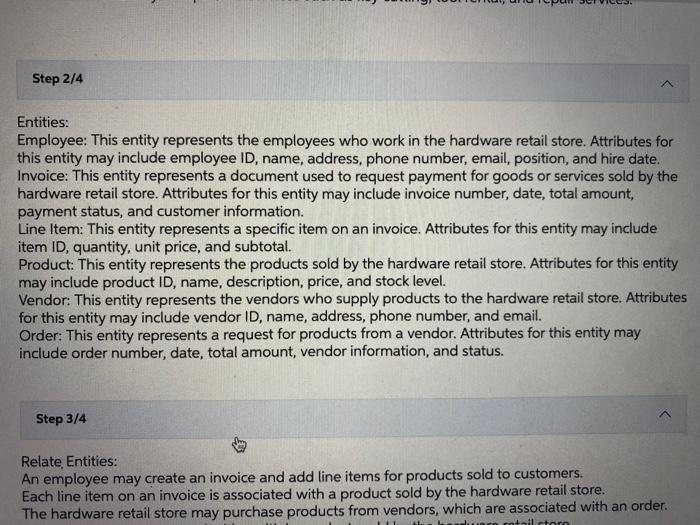 Solved Entities: Employee: This entity represents the | Chegg.com