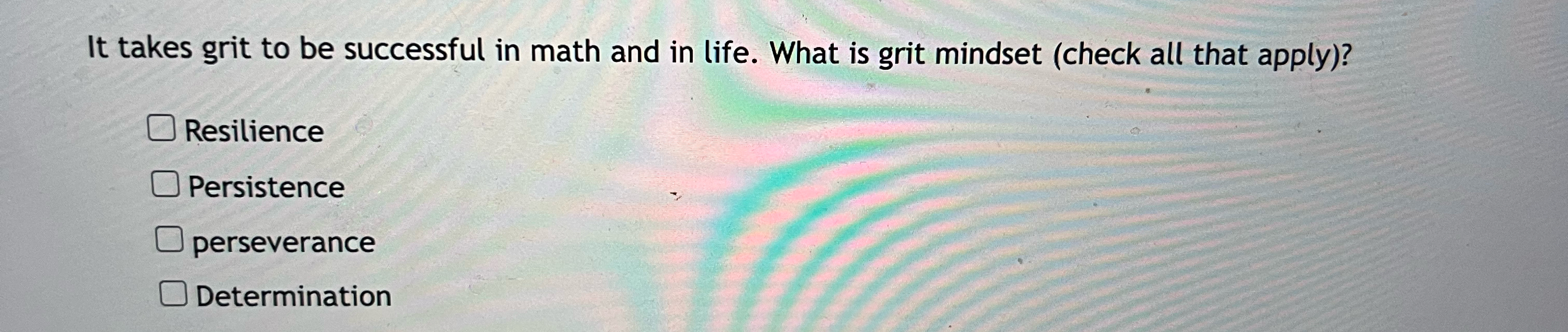 Solved It takes grit to be successful in math and in life. | Chegg.com