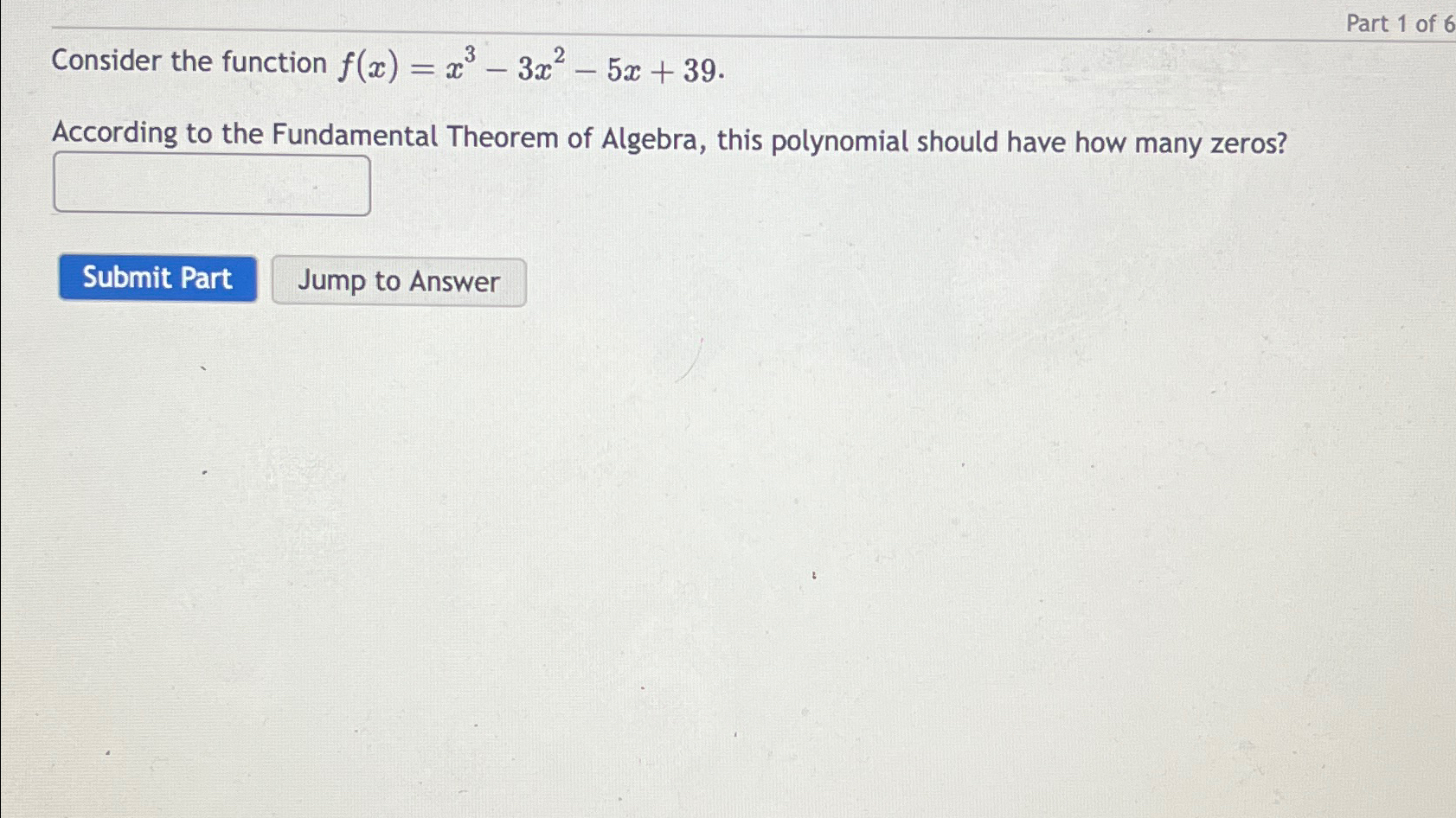 Solved Part 1 ﻿of 6Consider the function | Chegg.com