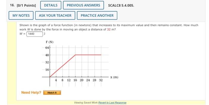 Solved 16. [0/1 Points) DETAILS PREVIOUS ANSWERS SCALC8 | Chegg.com