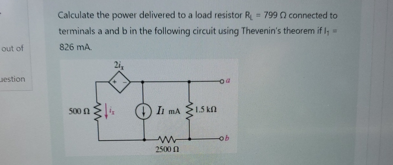Solved Calculate the power delivered to a load resistor | Chegg.com