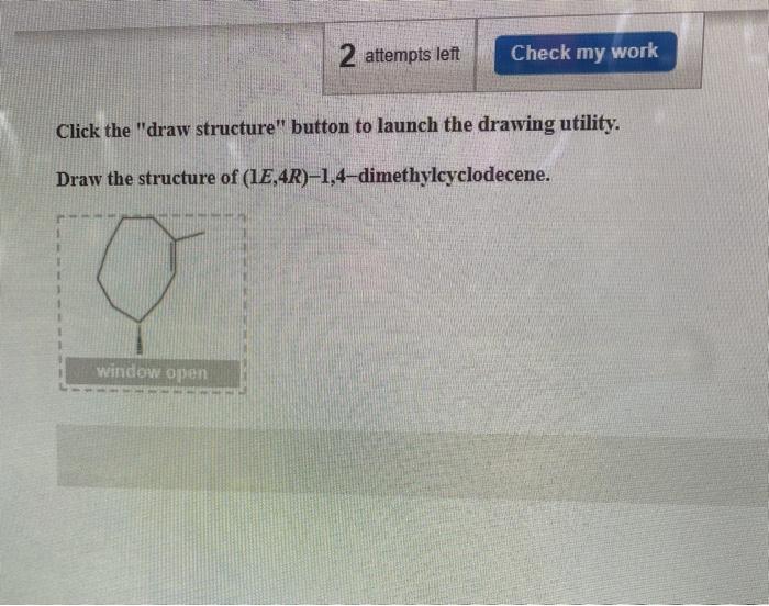 Solved 2 attempts left Check my work Click the "draw | Chegg.com