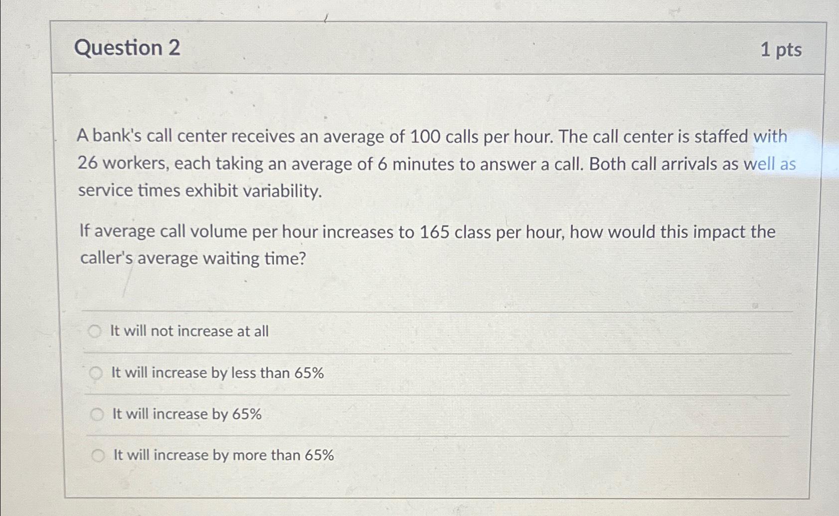 Solved Question 21 ﻿ptsA bank's call center receives an | Chegg.com