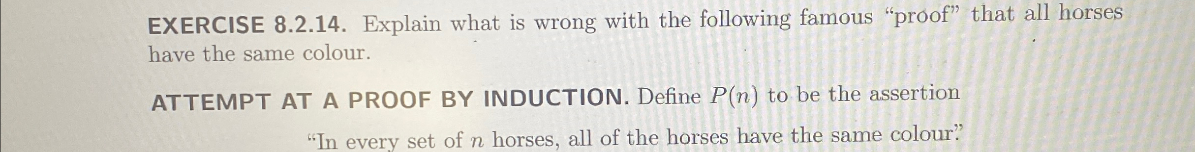 Solved EXERCISE 8.2.14. ﻿Explain what is wrong with the | Chegg.com