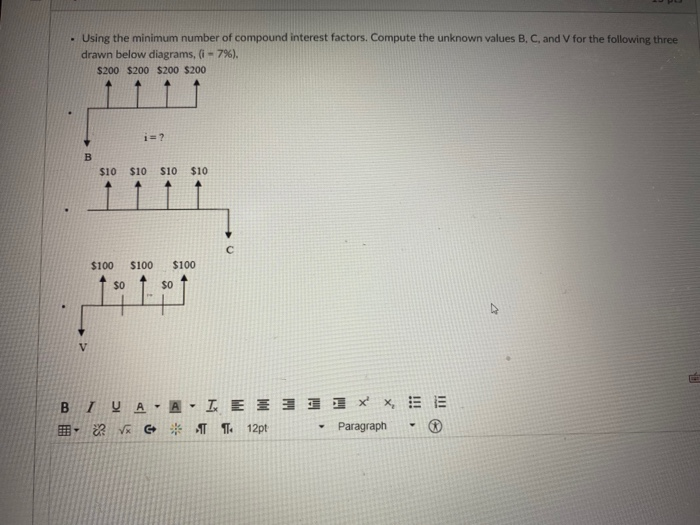 Solved . Using the minimum number of compound interest | Chegg.com
