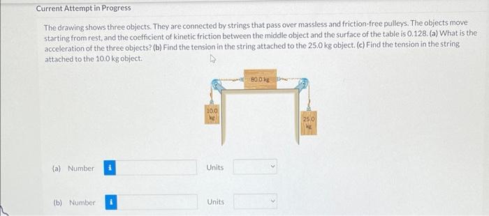 Solved The drawing shows three objects. They are connected | Chegg.com Solved The drawing shows three objects. They are connected | Chegg.com