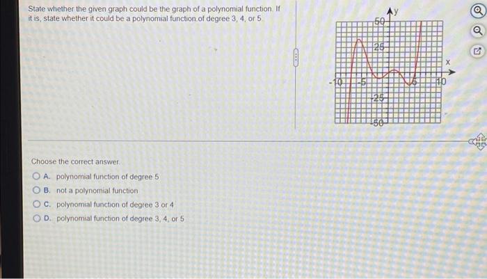 Solved State whether the given graph could be the graph of a | Chegg.com