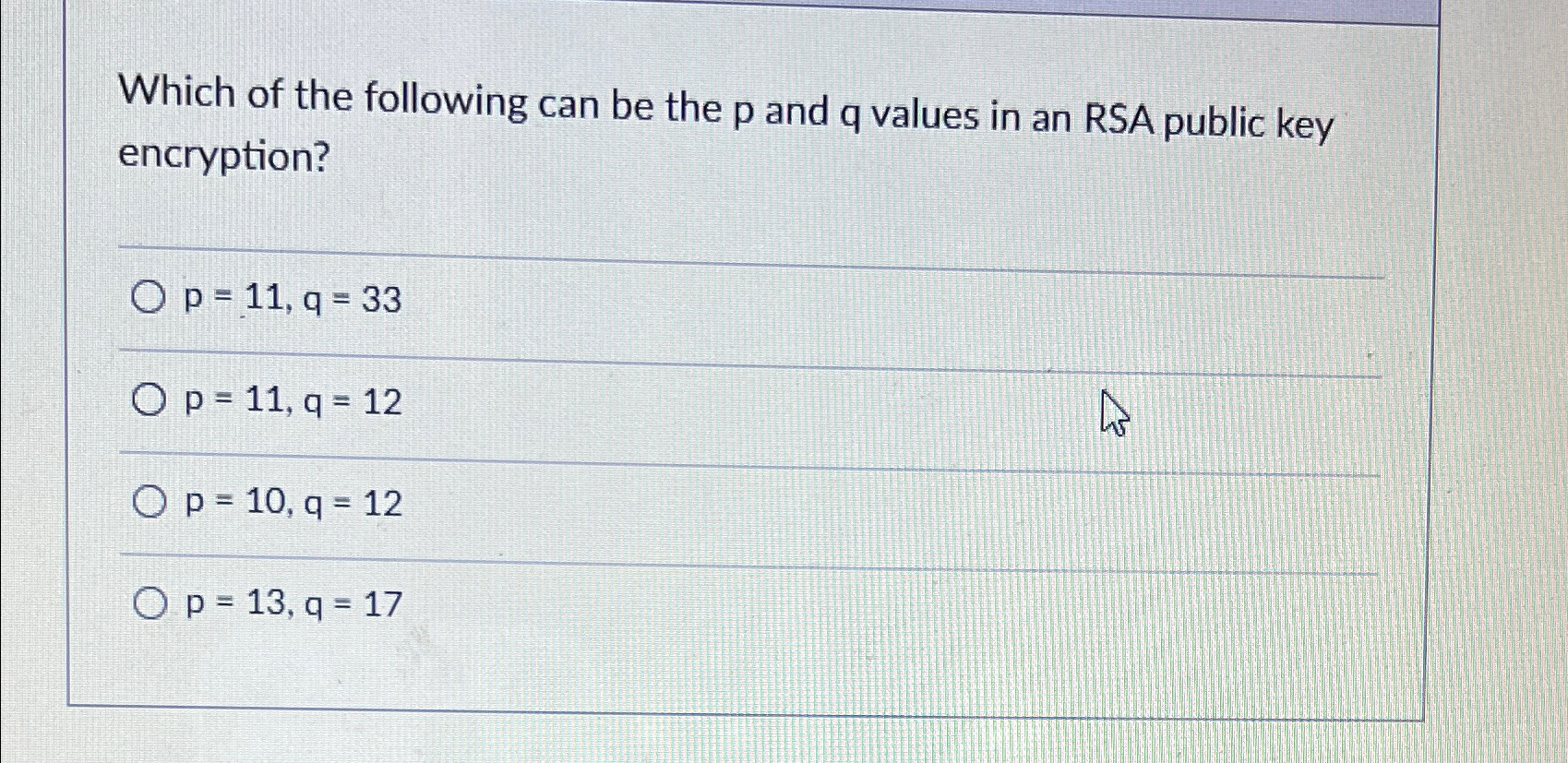 Solved Which of the following can be the p ﻿and q ﻿values in | Chegg.com