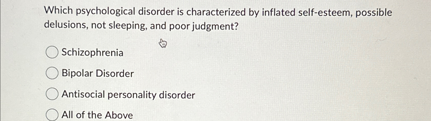 Solved Which psychological disorder is characterized by | Chegg.com